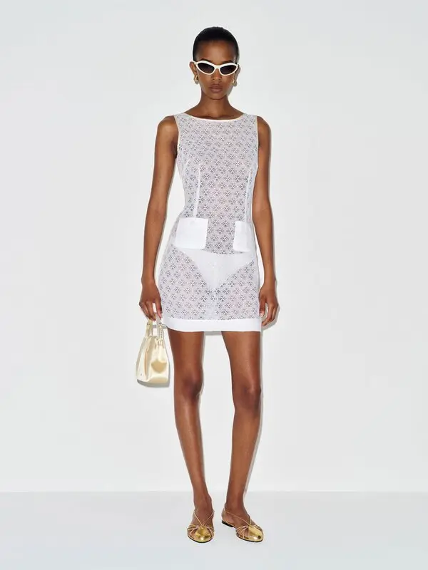 REFORMATION Vintage D & G Pocket Dress Lace - Ivory
