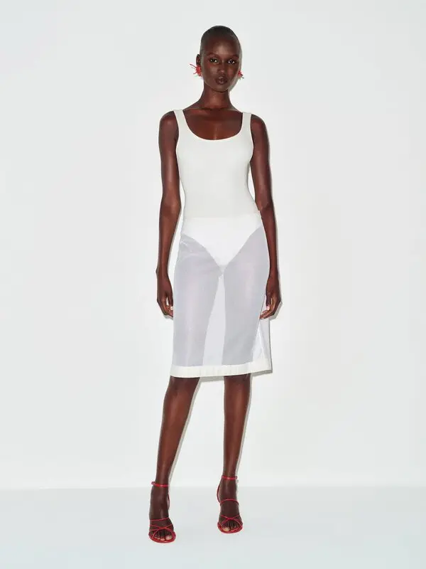 REFORMATION Vintage Miu Miu Mesh Skirt - Ivory