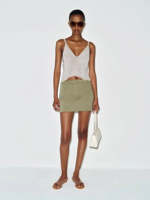 REFORMATION Vintage Carlota Top - Silver