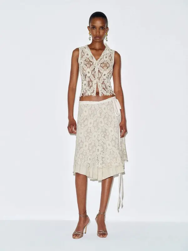 REFORMATION Vintage Luisa Set Lace - Natural