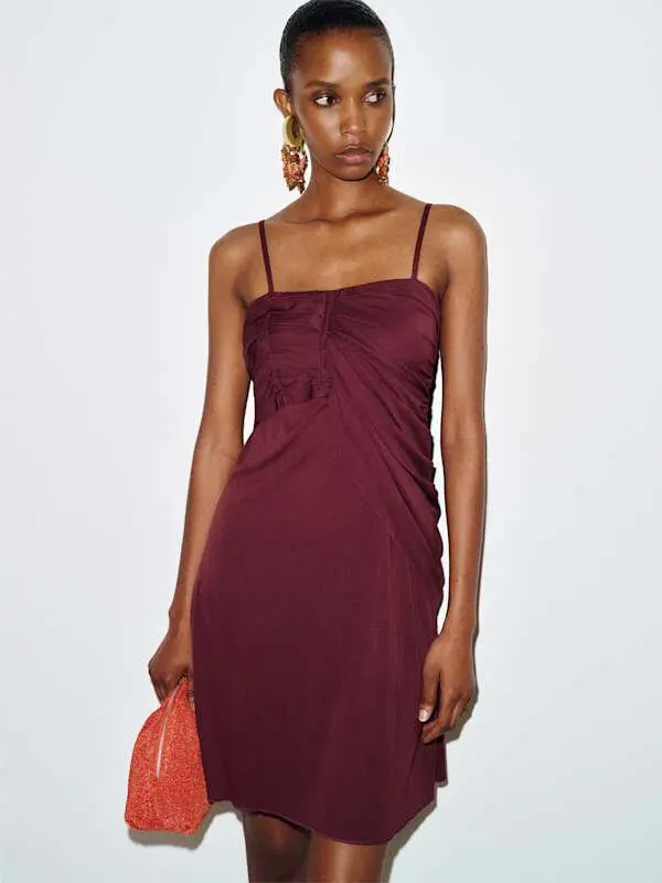 REFORMATION Jean Paul Gaultier Ruched Mini Dress