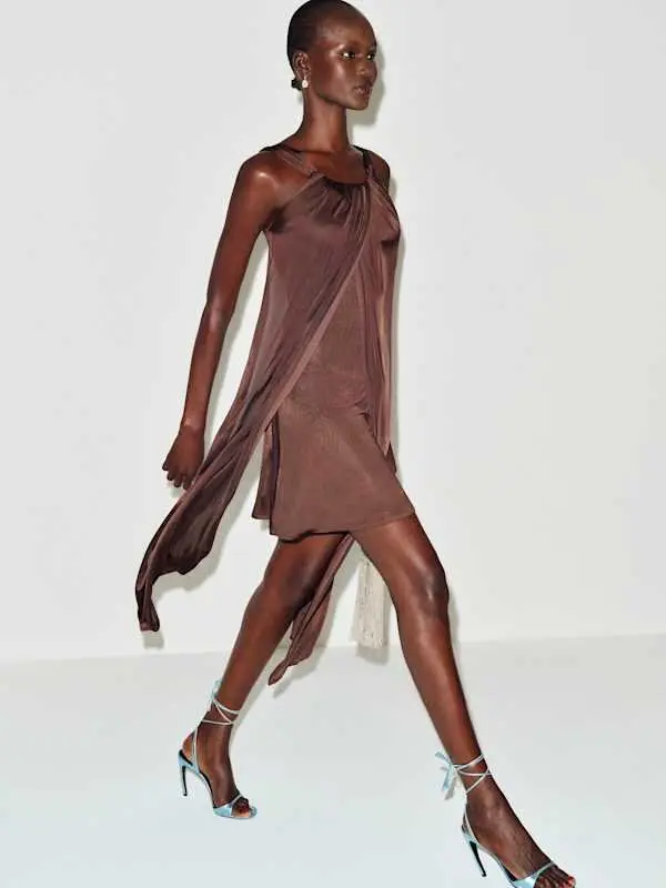 REFORMATION Vintage Valentino Draped Midi Dress