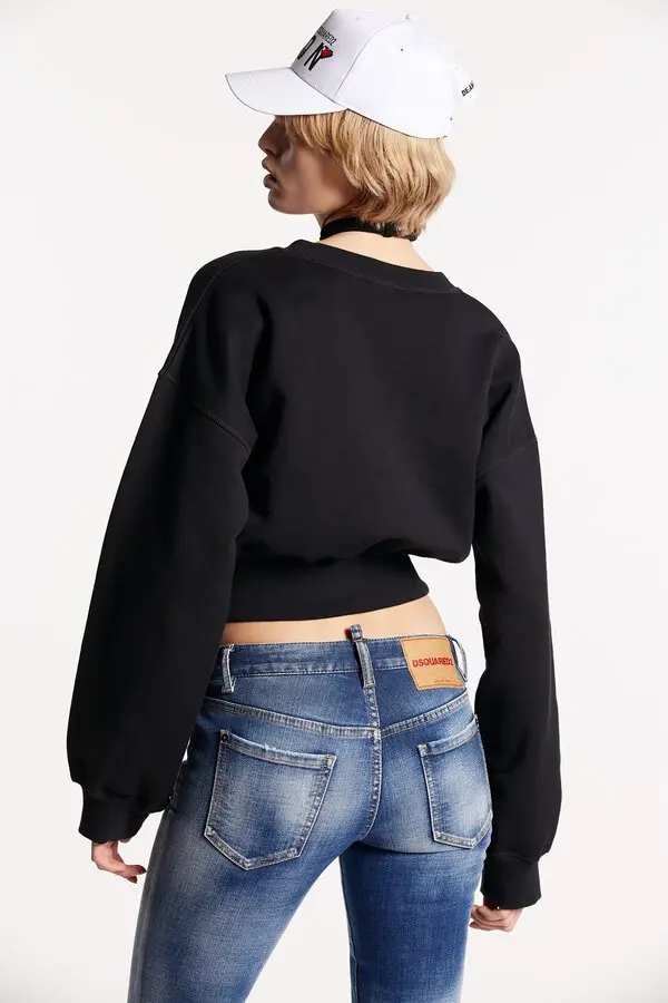 Dsquared2 Cropped Sweatshirt With Logo Detail