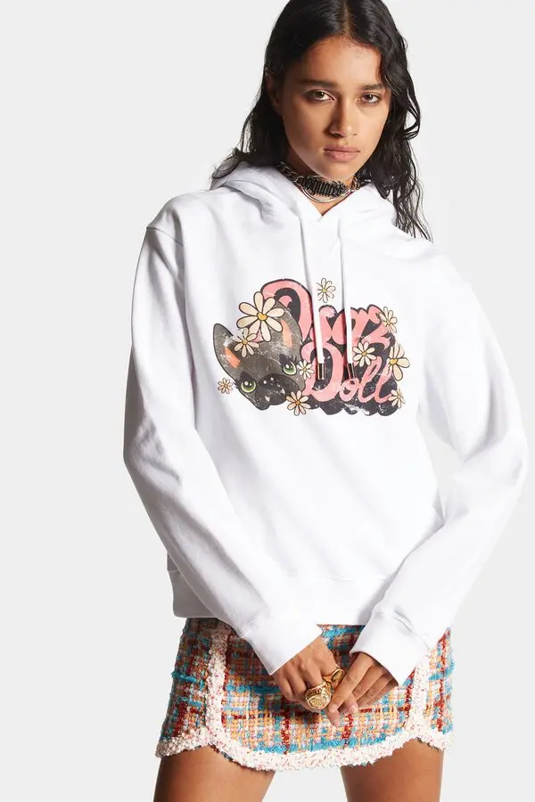 Dsquared2 Hilde Doll" Graphic Hoodie Sweatshirt