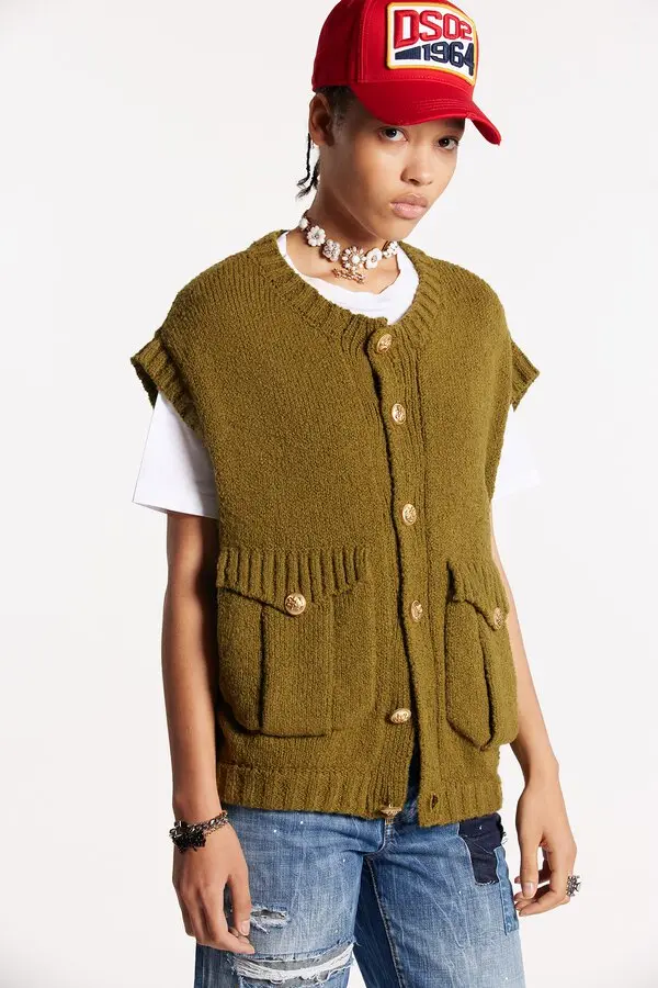 Dsquared2 Patch Pocket Vest Knit