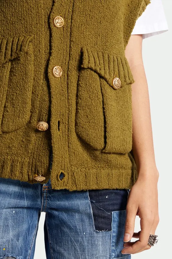 Dsquared2 Patch Pocket Vest Knit