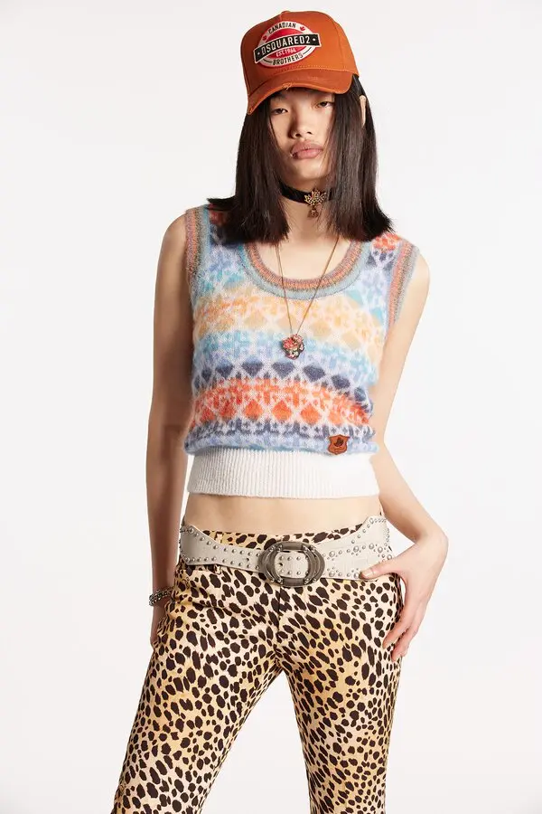 Dsquared2 Jacquard Vest Knit