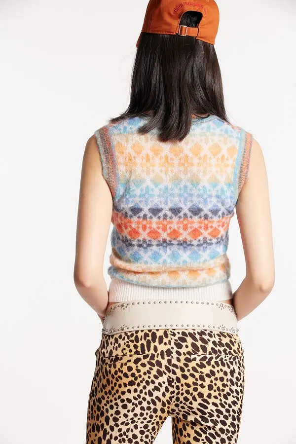 Dsquared2 Jacquard Knit Vest