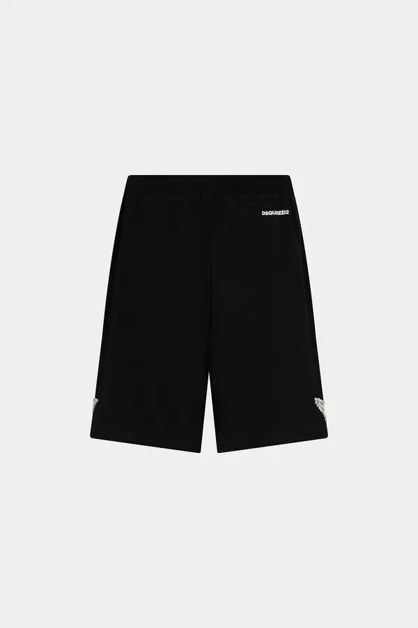 Dsquared2 Relaxed Fit Star Embellished Bermuda Shorts