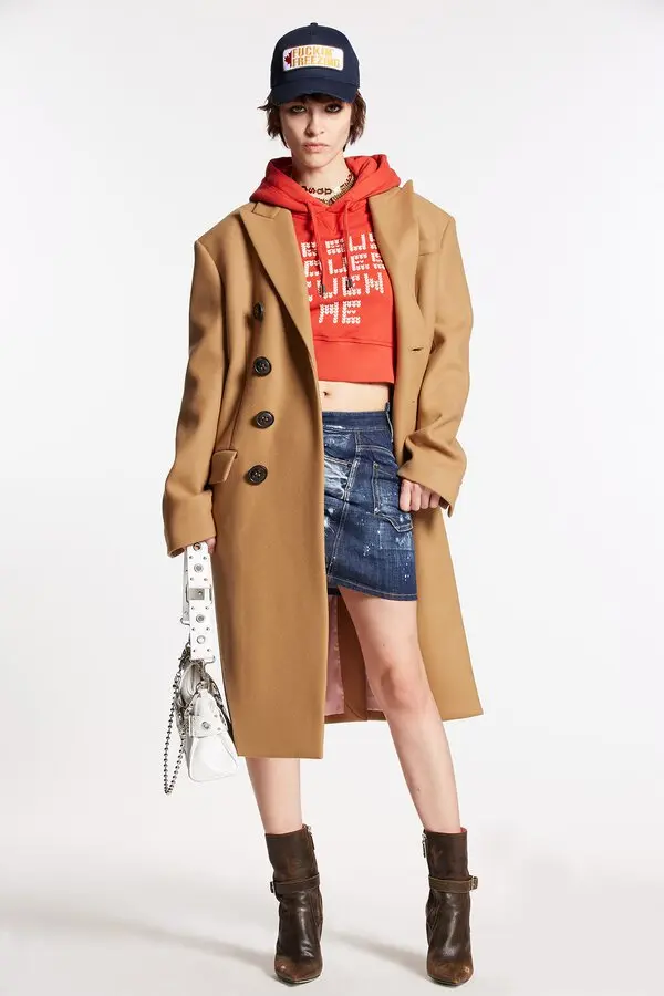 Dsquared2 80's Deana Coat - Black