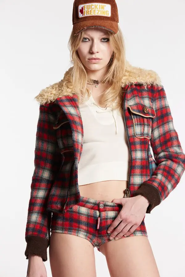 Dsquared2 Canadian Check Wool Blend Jacket