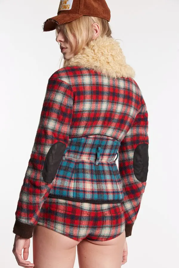 Dsquared2 Canadian Check Wool Blend Jacket