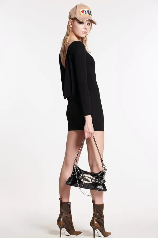 Dsquared2 Open Back Mini Dress - Black