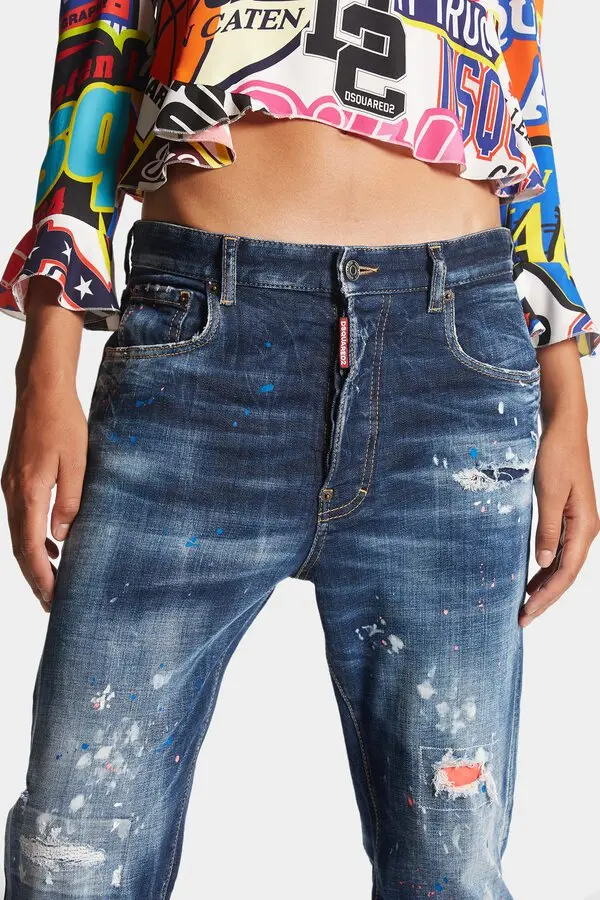 Dsquared2 Dark Neon Splash Wash 642 Jeans