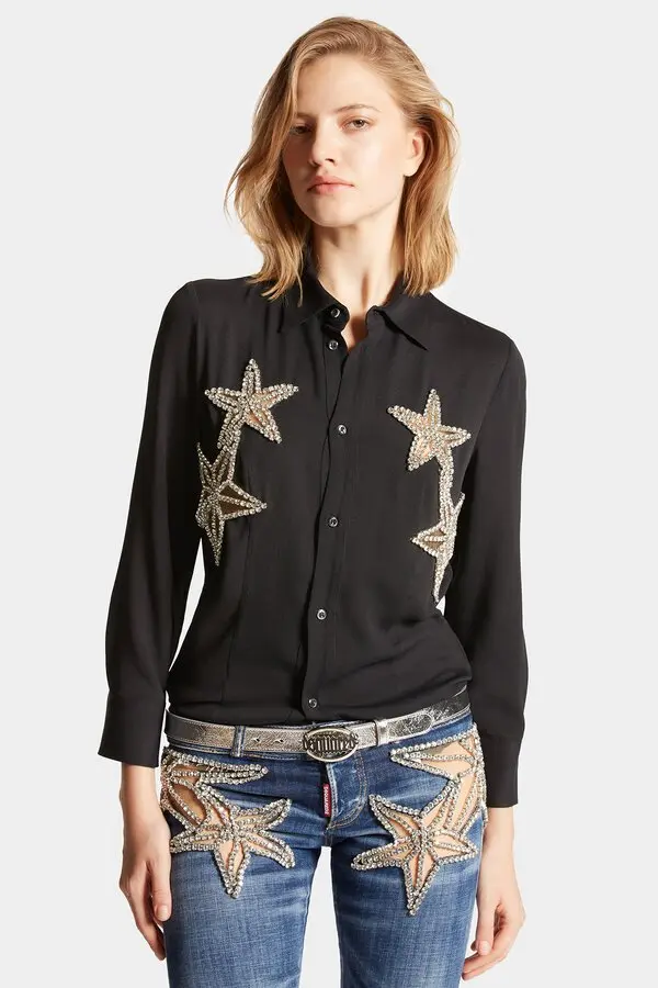 Dsquared2 Starry Night Embellished Shirt