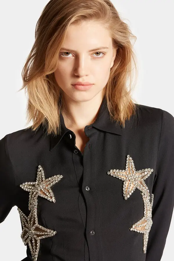 Dsquared2 Starry Night Embellished Shirt