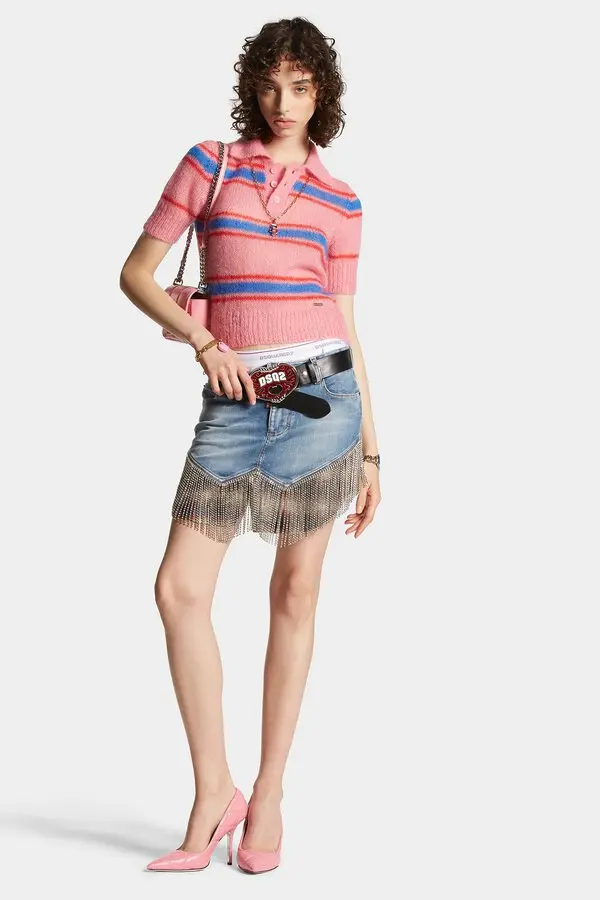 Dsquared2 Medium Proper Wash Denim Skirt