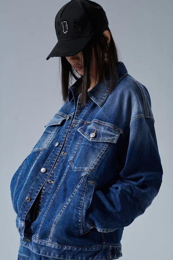 Dsquared2 Icon Dark Wash Over Jean Jacket