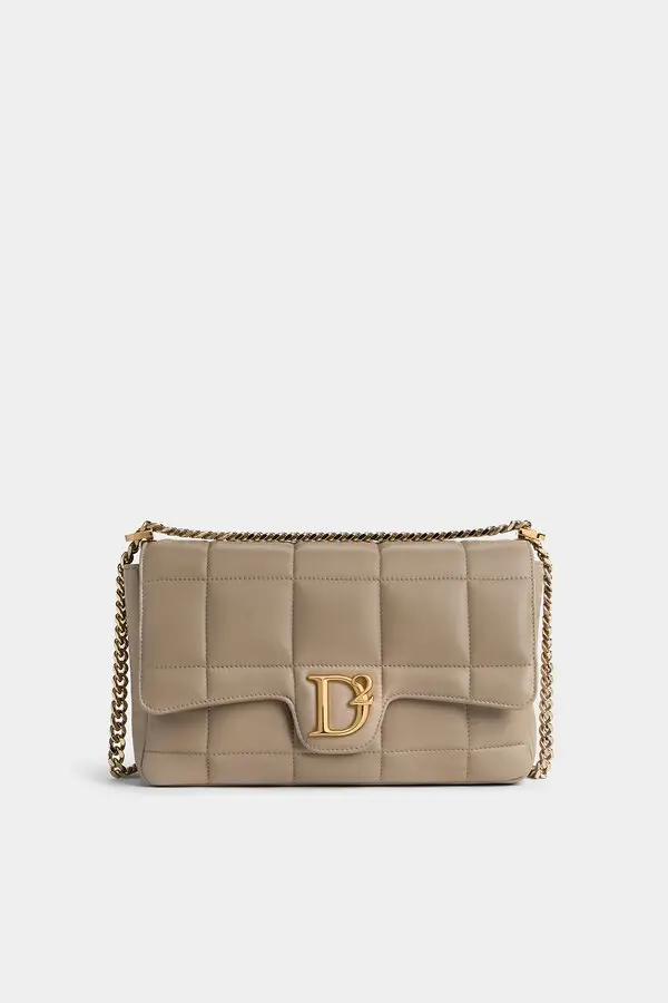 Dsquared2 Quilted Leather Shoulder Bag - Black