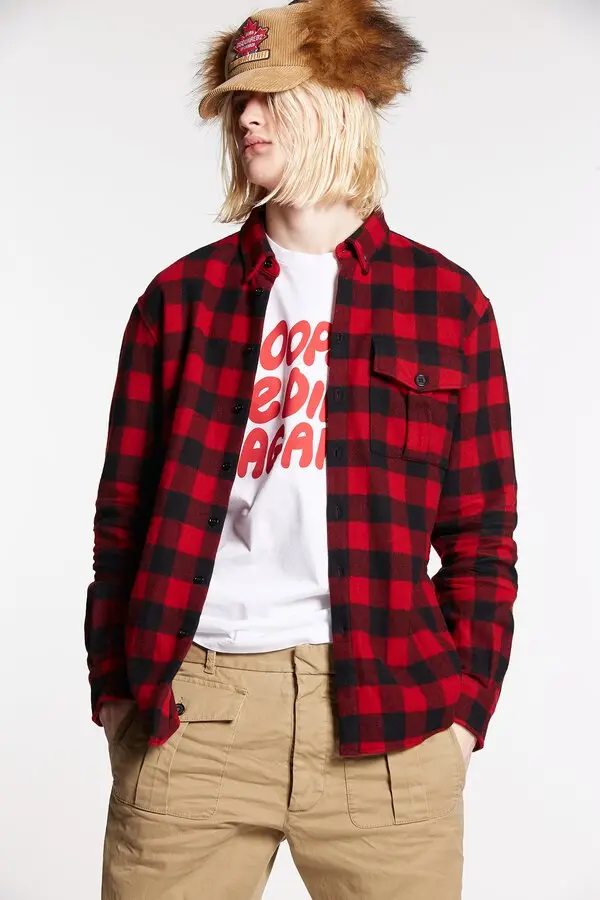 Dsquared2 Big Logo Canadian Relaxed Dan Shirt