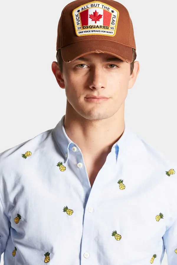 Dsquared2 Embroidered Fruits Shirt - Blue