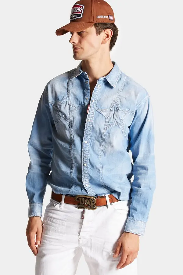 Dsquared2 Twin Stars Denim Shirt