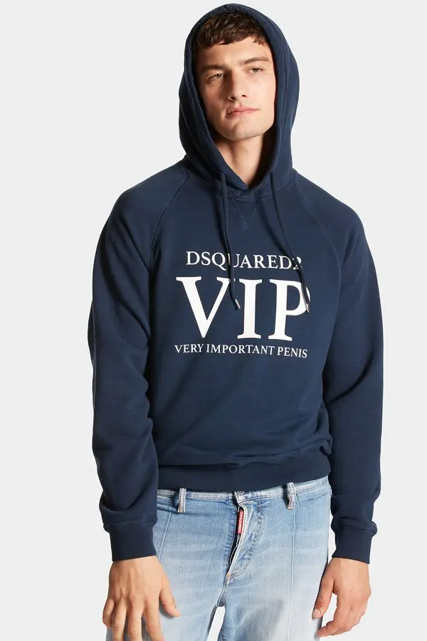 Dsquared2 Cotton Fleece Raglan Fit Hoodie