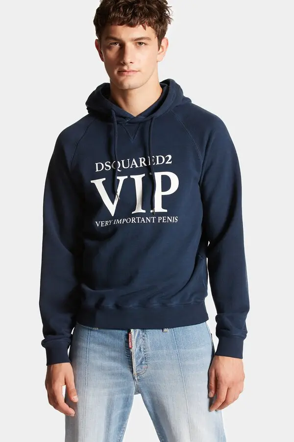 Dsquared2 Cotton Fleece Raglan Fit Hoodie