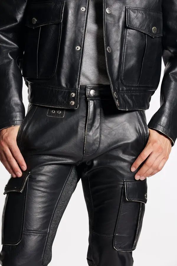 Dsquared2 Leather Cargo Pants