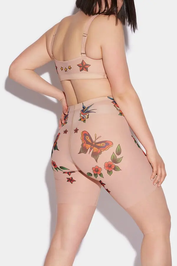 Dsquared2 Honey Tattoo Cycling Shorts