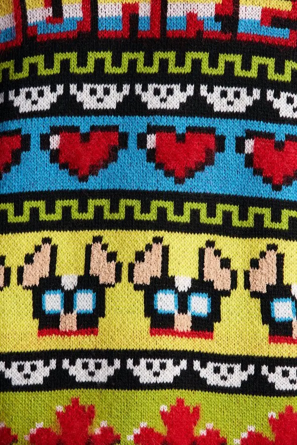 Dsquared2 Ciro Crewneck Knit With Pixelated Graphic