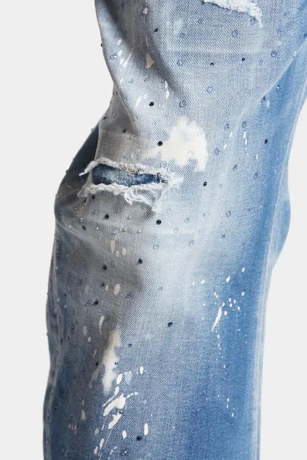 Dsquared2 Medium Wash Distressed Jeans