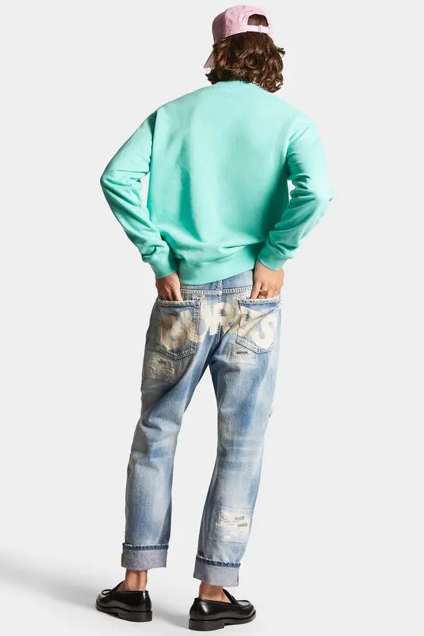 Dsquared2 Shark Bite Wash Big Brother" Distressed Jeans