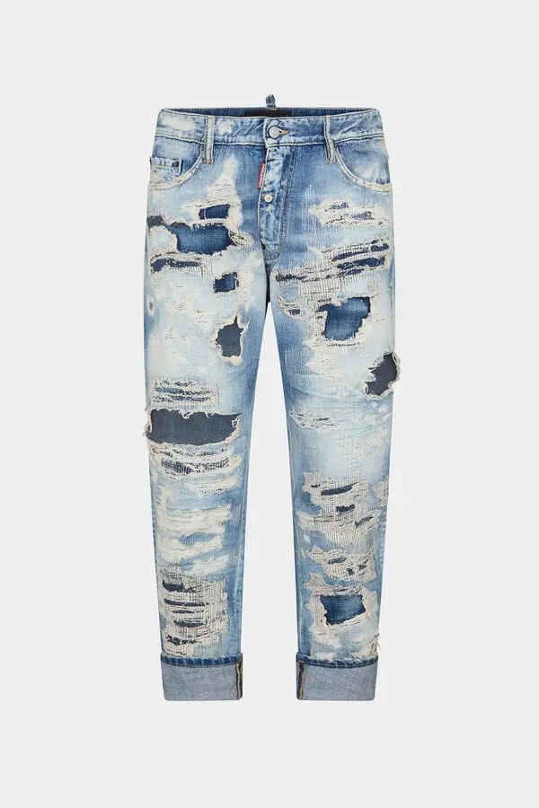 Dsquared2 Shark Bite Wash Big Brother" Distressed Jeans