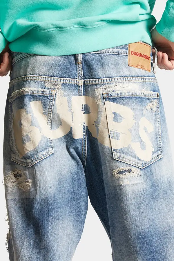 Dsquared2 Shark Bite Wash Big Brother" Distressed Jeans