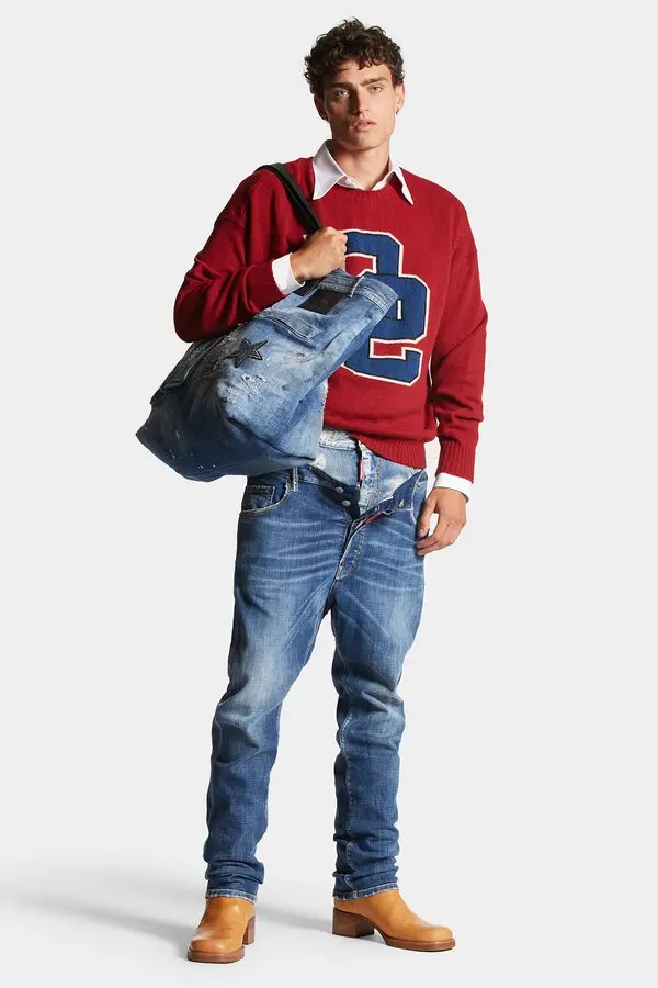 Dsquared2 Medium Wash Trompe L'oeil Jeans