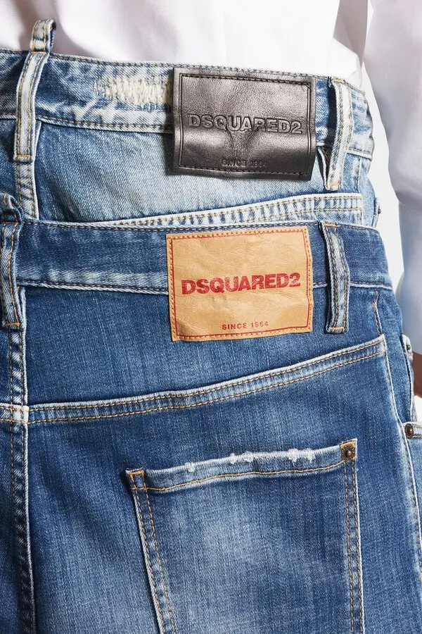 Dsquared2 Medium Wash Trompe L'oeil Jeans