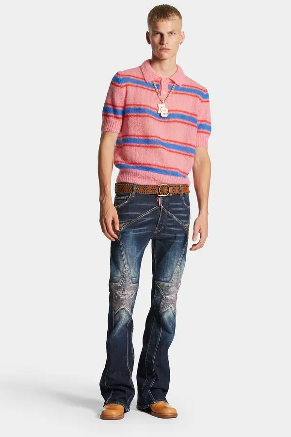 Dsquared2 Medium Diamond Super Star Wash Bob Jeans - Blue