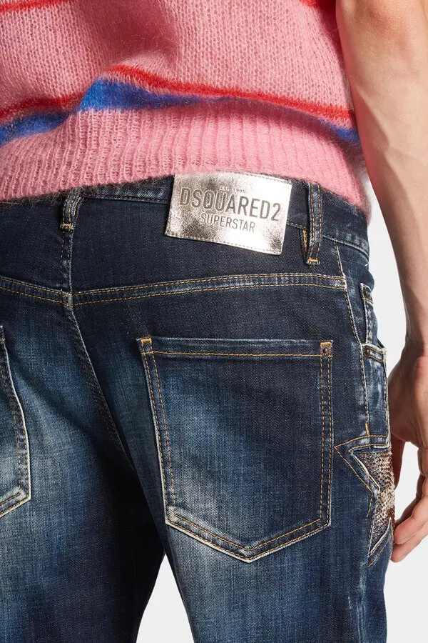 Dsquared2 Medium Diamond Super Star Wash Bob Jeans