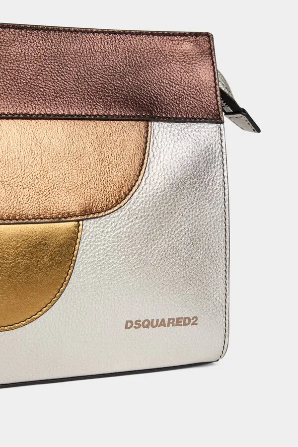 Dsquared2 Metallic Leather Degradé Effect Clutch