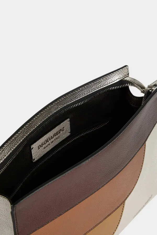Dsquared2 Metallic Leather Degradé Effect Clutch