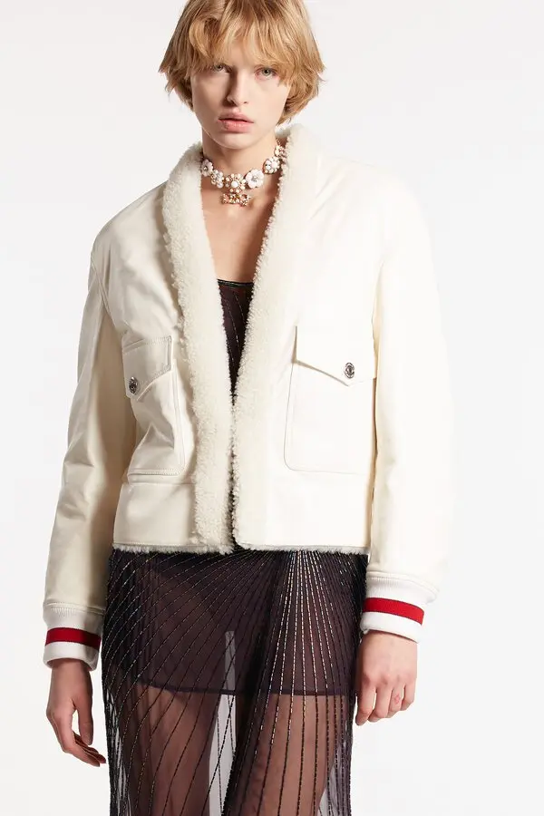 Dsquared2 Americana Shearling Kaban - White
