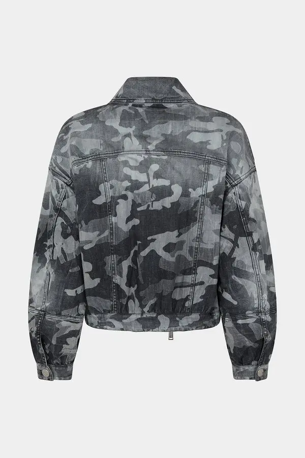 Dsquared2 Grey Camo Wash Jacket