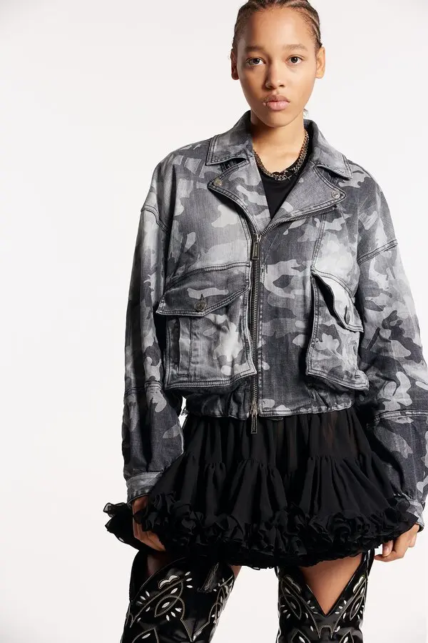 Dsquared2 Camouflage Wash Denim Jacket