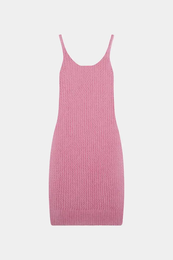 Dsquared2 Mohair Wool Knit Slip Dress