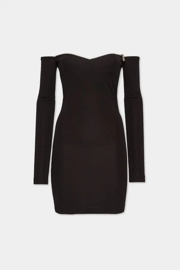 Dsquared2 Long Sleeve Zipped Dress - Black