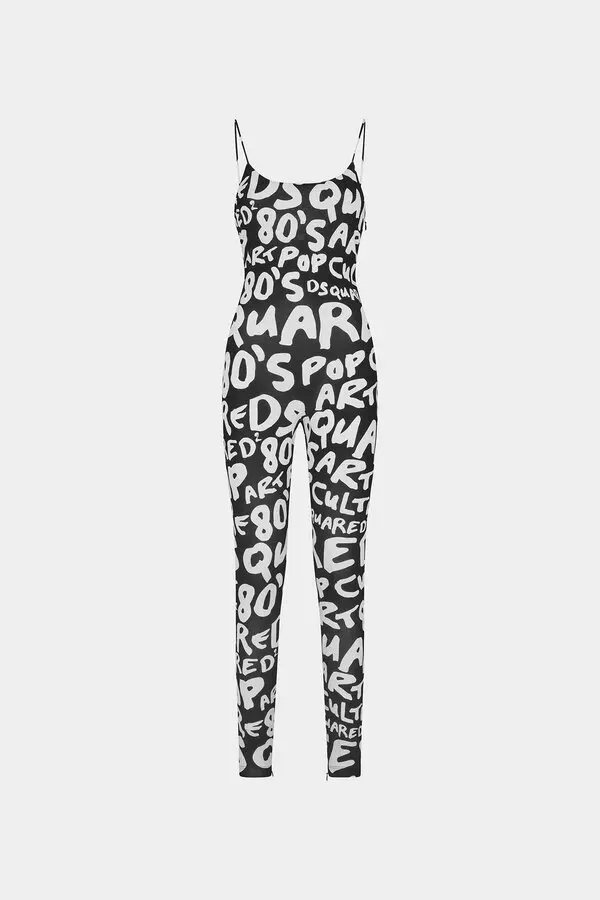 Dsquared2 Pop 80's" Graphic Print Jumpsuit - Black