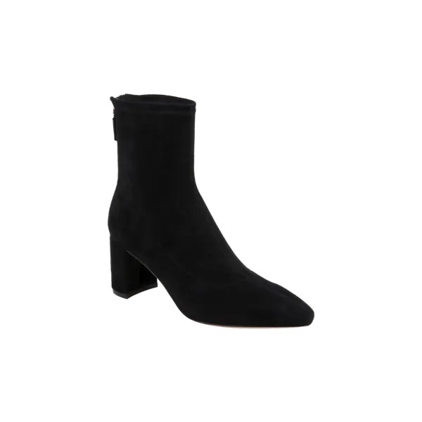 L'Agence Salome Stretch Suede Ankle Boot - Black Suede