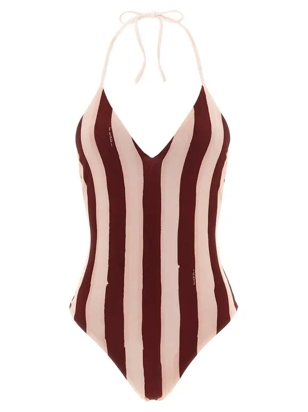 Fendi Pequin' One-piece Swimsuit - Red