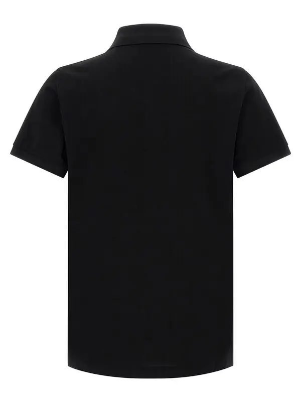 Fendi Ff Metallic Logo Polo Shirt - Black